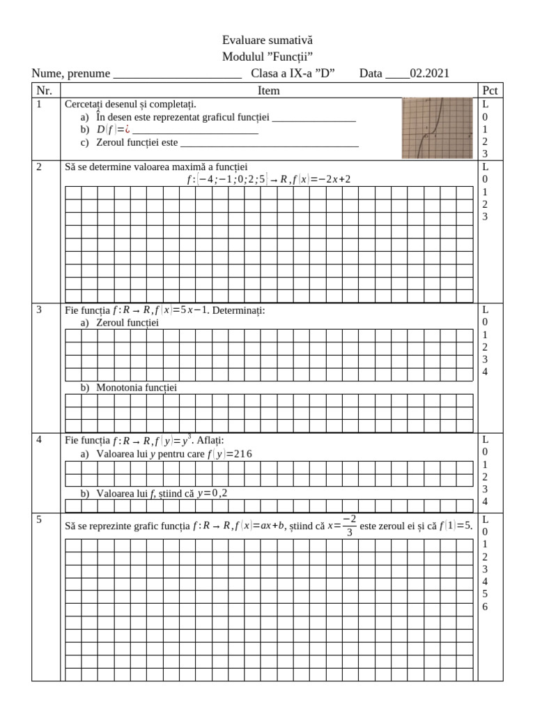 ES Funcții Cl9 | PDF