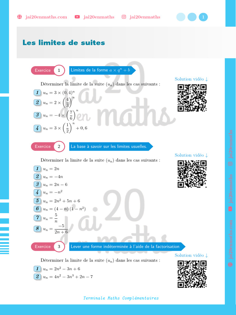 Les Limites de Suites | PDF