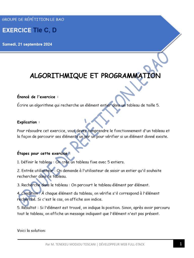 Correction Exercice | PDF