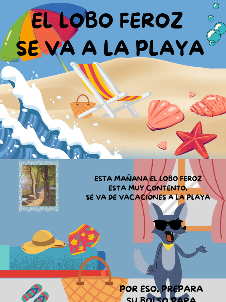 El Lobo Feroz Se Va A La Playa | PDF