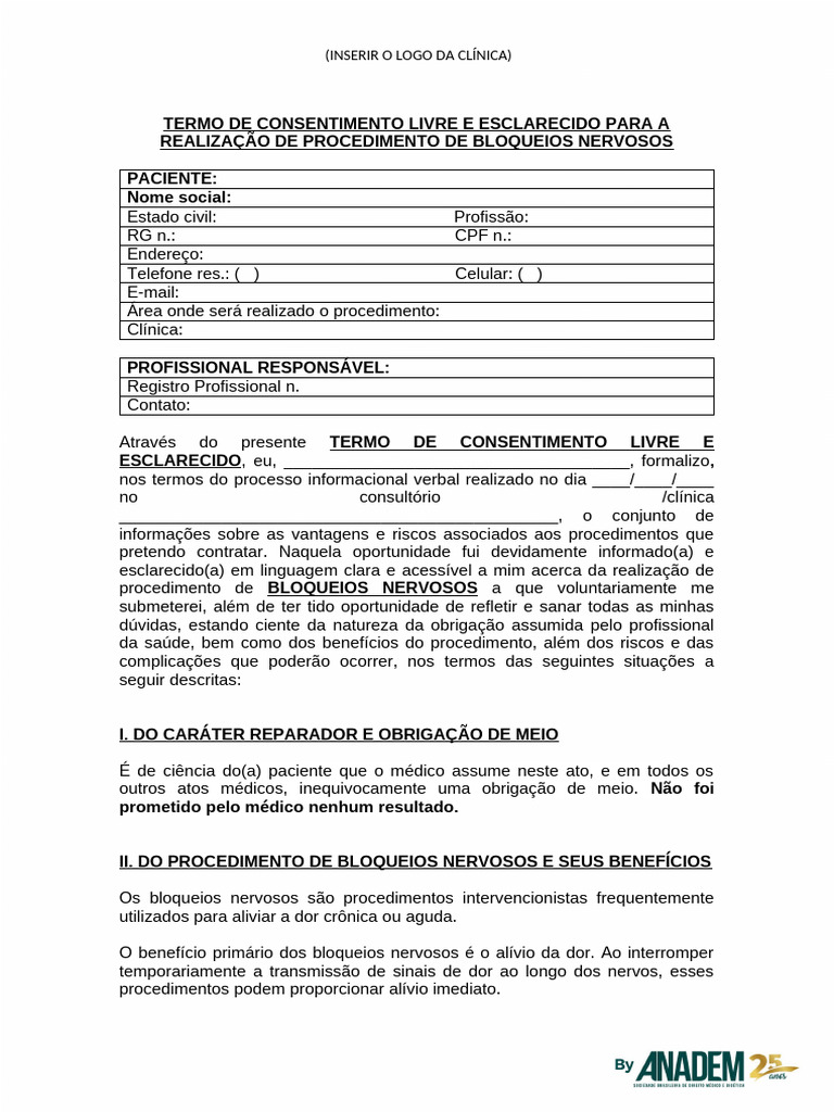 Tcle Bloqueios Nervosos | PDF