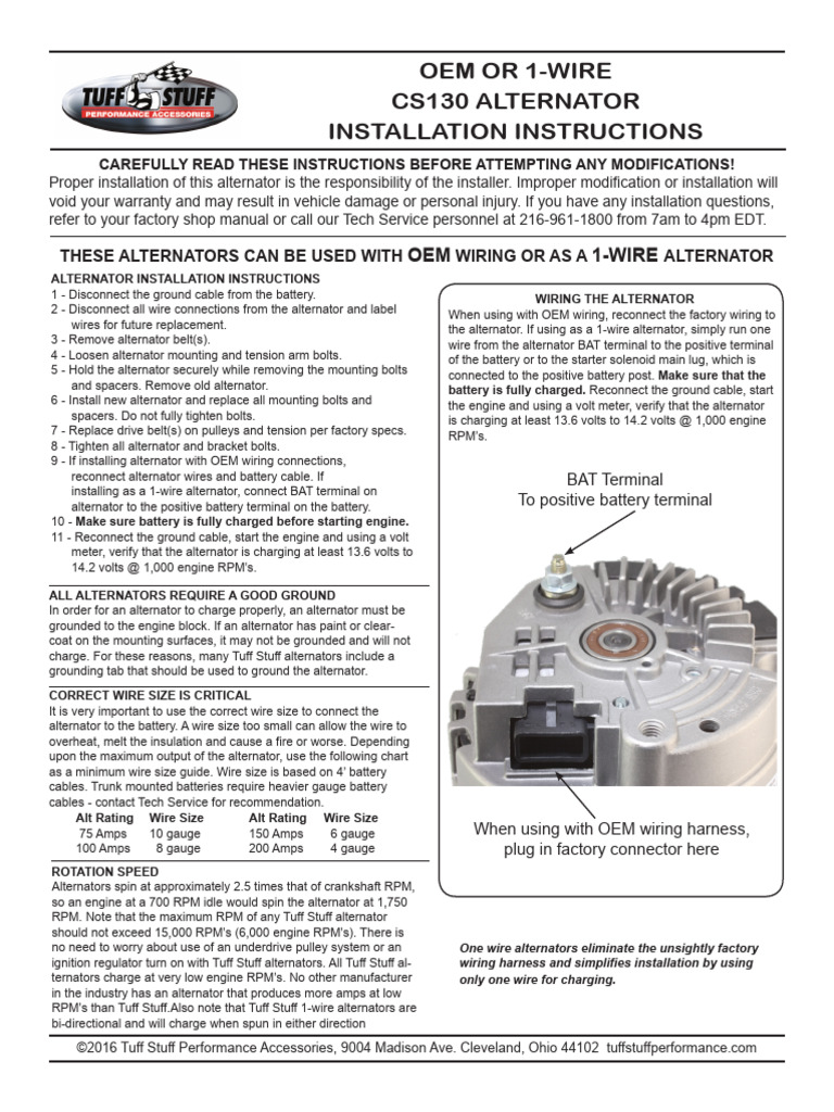 Cs 130 Alternators | PDF