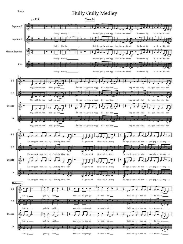 Hully Gully Medley | PDF | Singing | Vocal Music