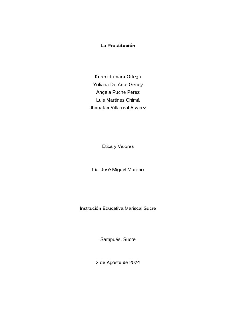 La Prostitución Pdf