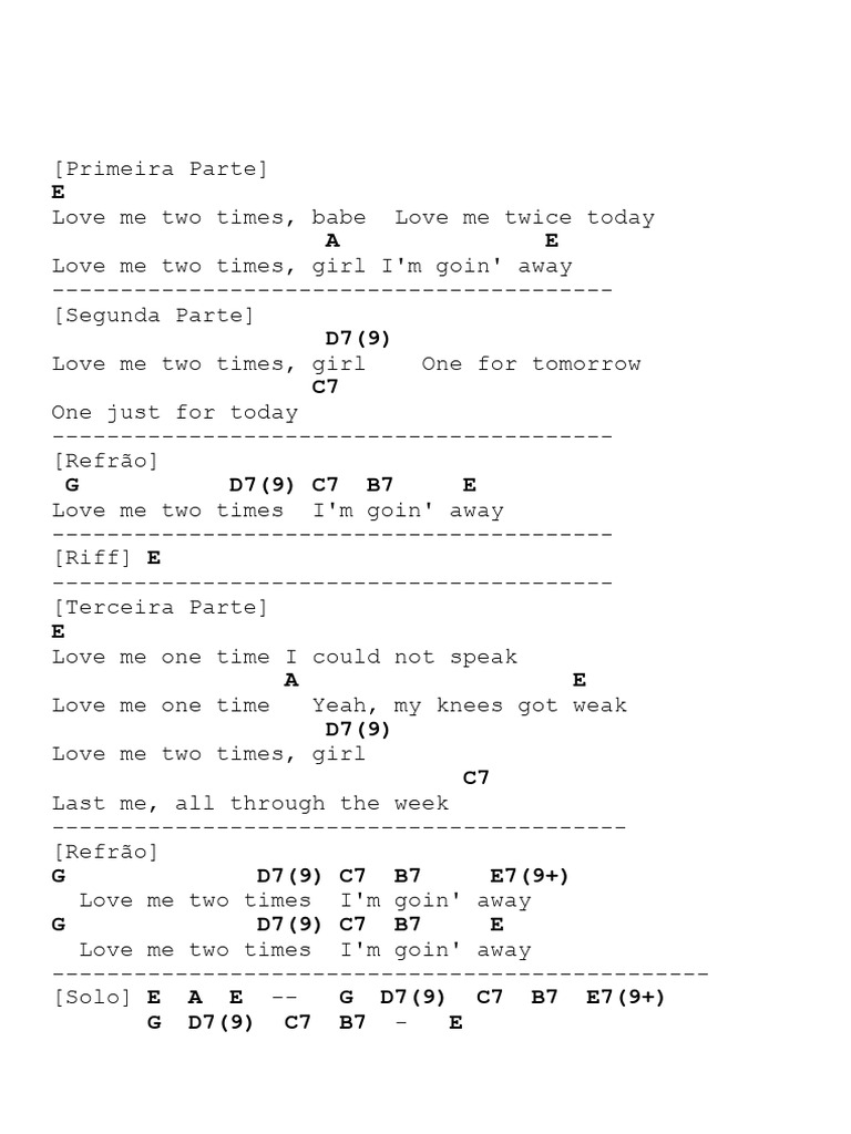 Love Me Two Times | PDF