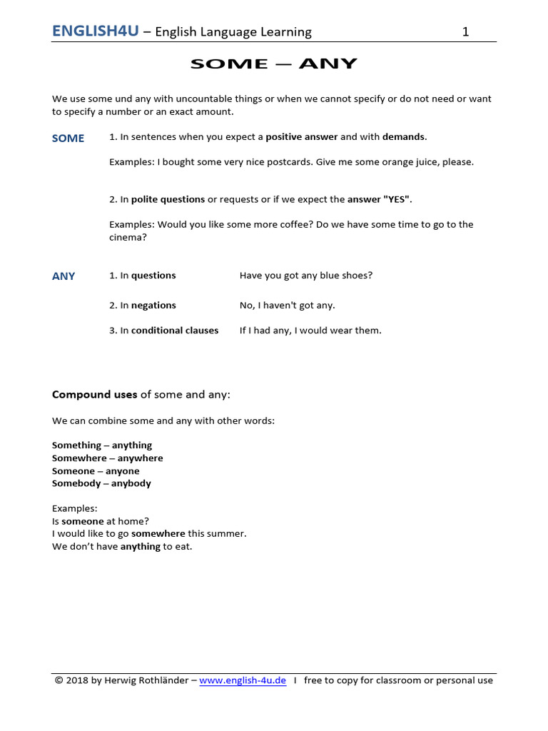 Some - Any | PDF