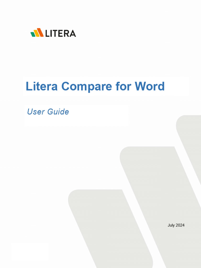 Litera Compare For Word 11.9 User Guide | PDF
