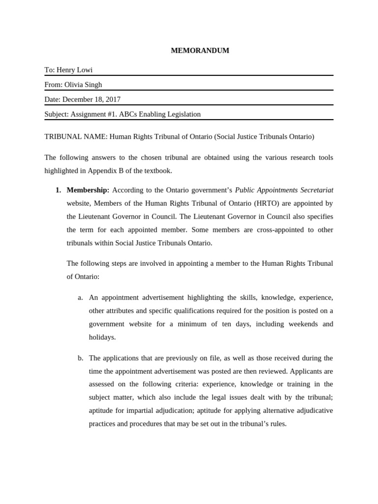 Adm Law Assignment I | PDF