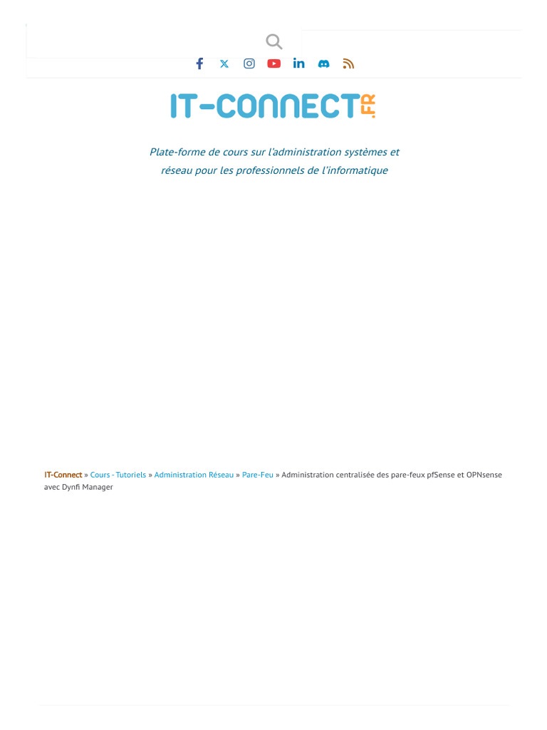 IT-Connect Guide D'installation de Dynfi Pour PfSense Et OPNsense | PDF