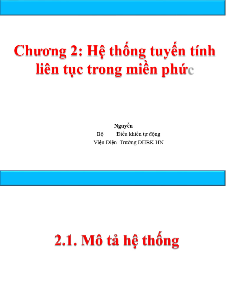 Ly-Thuyet-Dieu-Khien-Tu-Dong - Nguyen-Thu-Ha - Bai02 - Mo-Ta-He-Thong - (Cuuduongthancong - Com ...