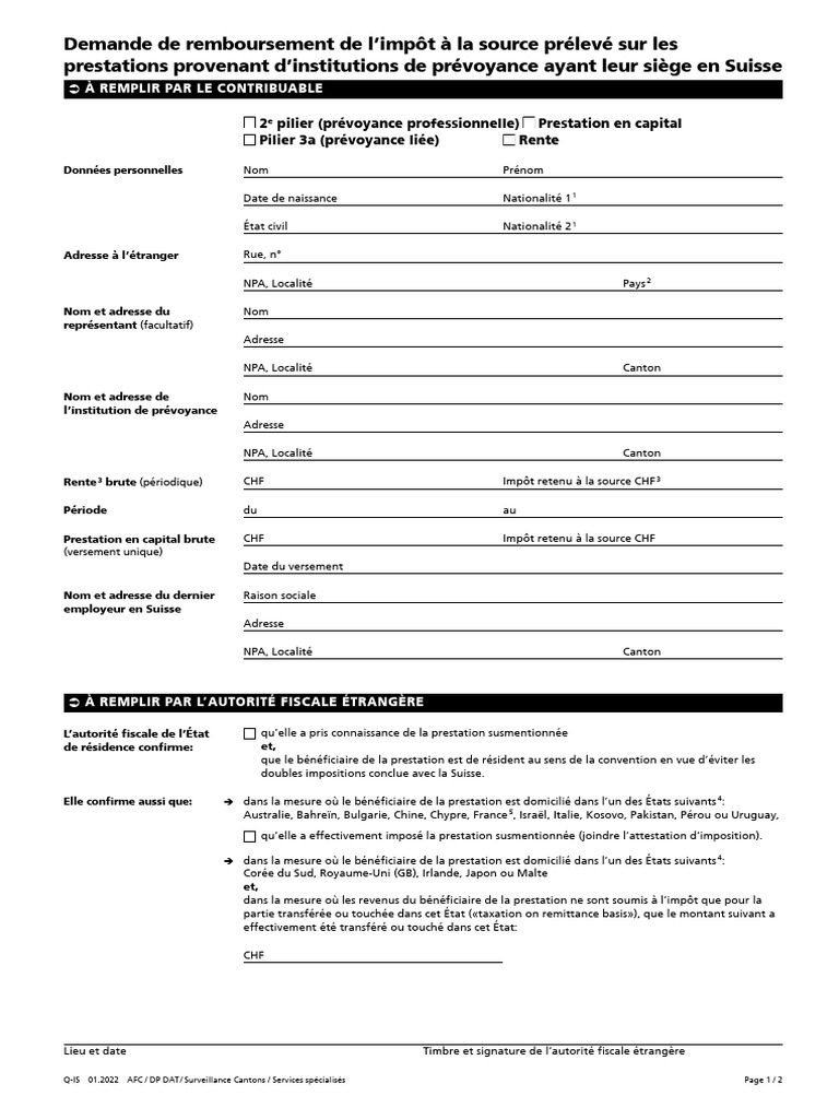 Form-Q-IS FR 2022-01 Screen | PDF