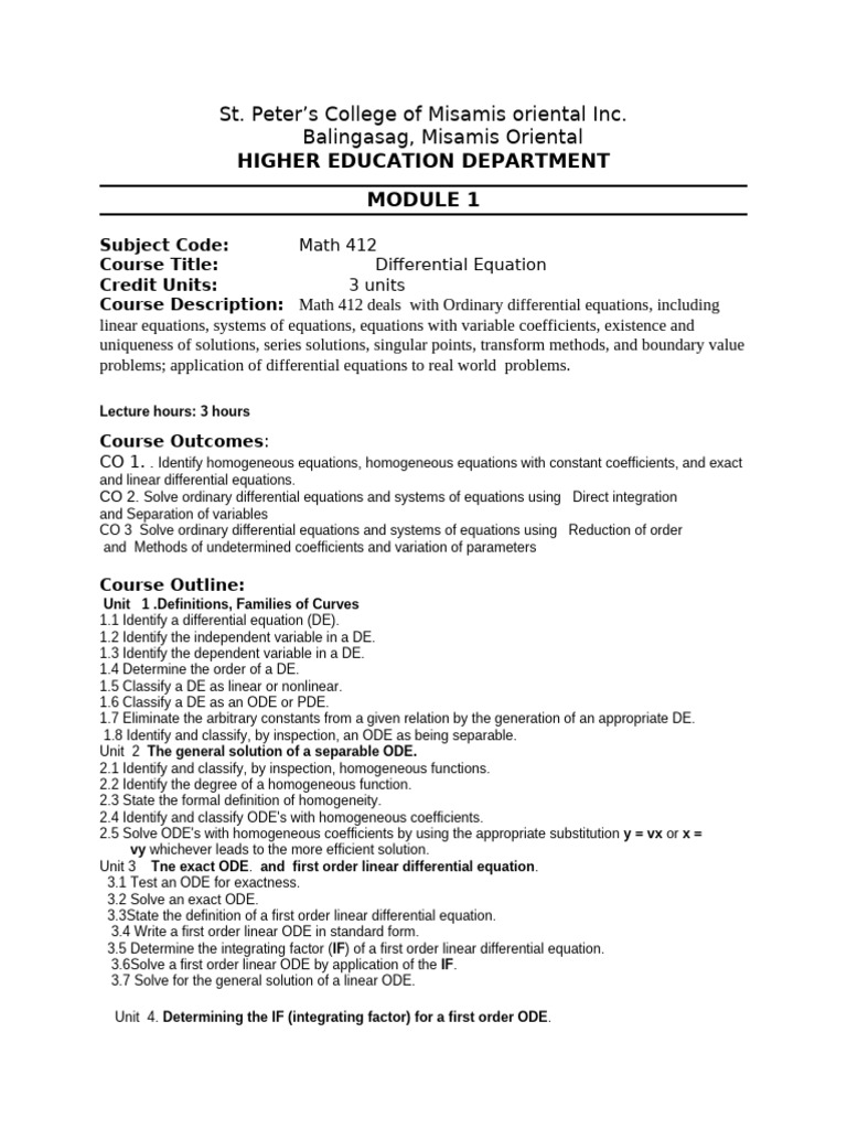 Module 1 Math 115 Srcb De Pdf