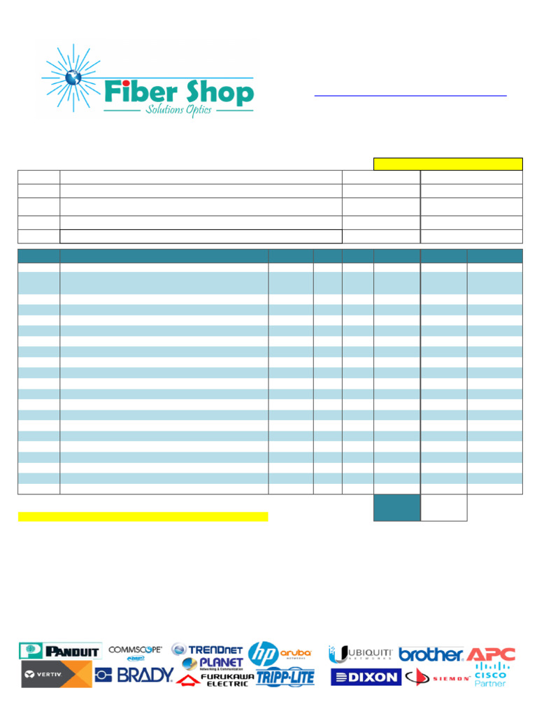 COT.N° GYS275-2024 - FO OM4 6F Datatronix | PDF