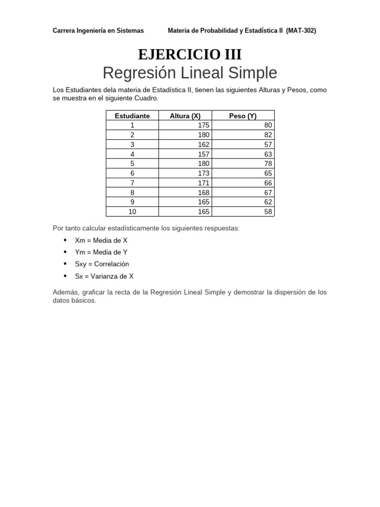 TAREA 3. Regresion Lineal | PDF