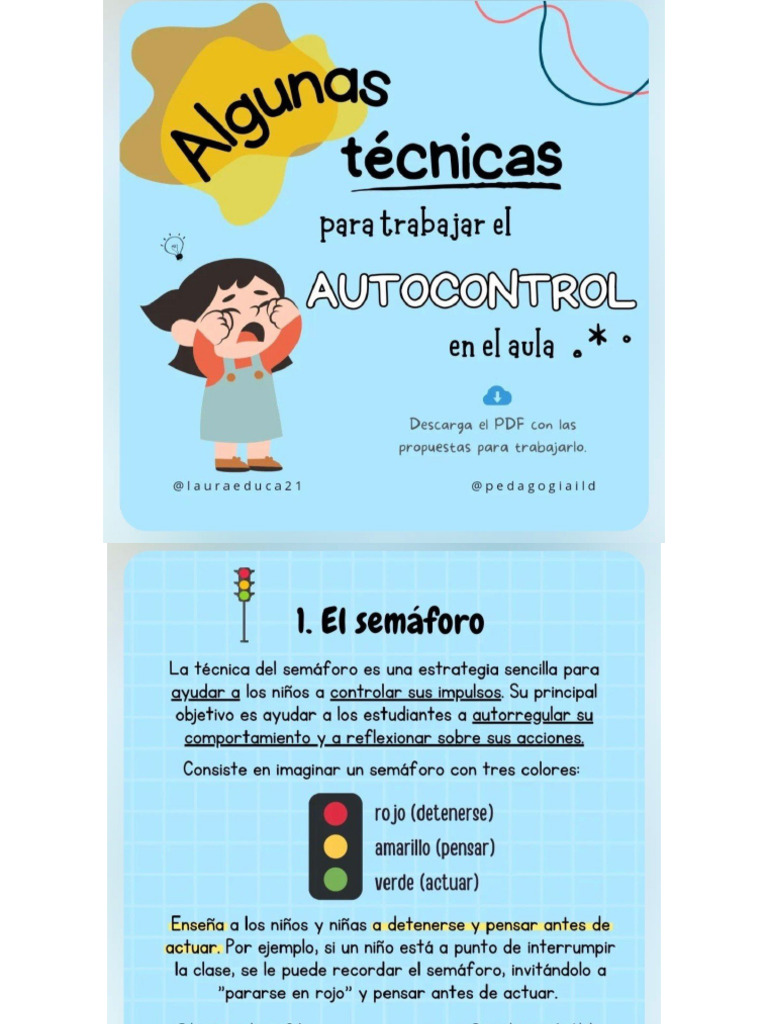 Técnicas para Trabajar Autocontrol | PDF