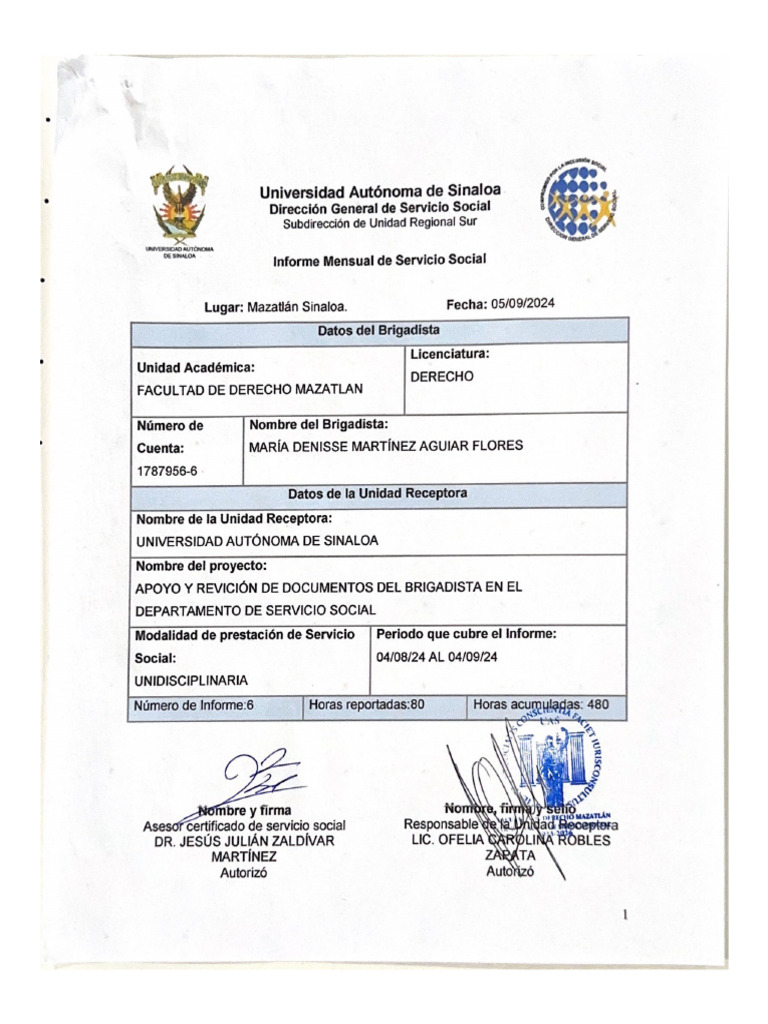 Reporte Mensual 6 | PDF