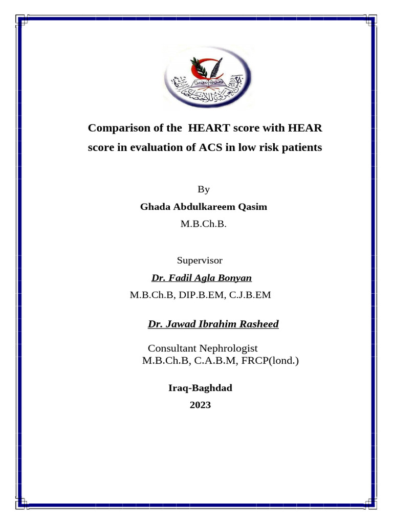 Comparison of a single high-sensitivity cardiac troponin T measurement ...
