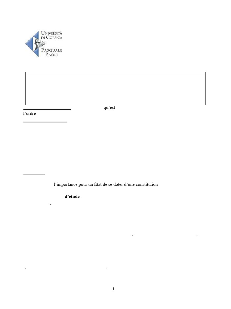 TD Droit Constitutionnel I. 2024 - 2025 - Séance N° 6 | PDF