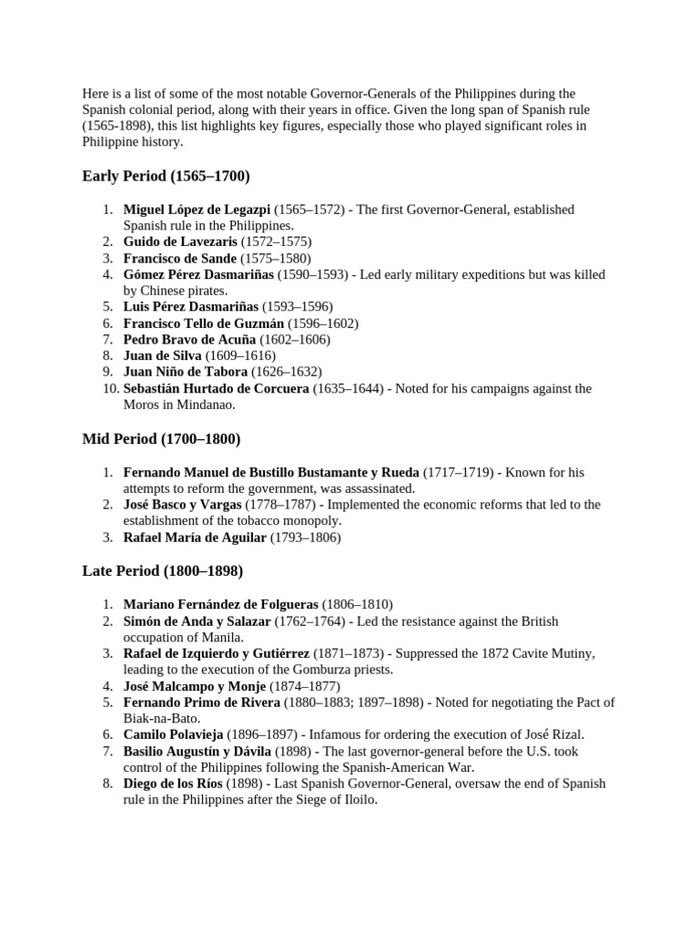 Governor General Rizal | PDF