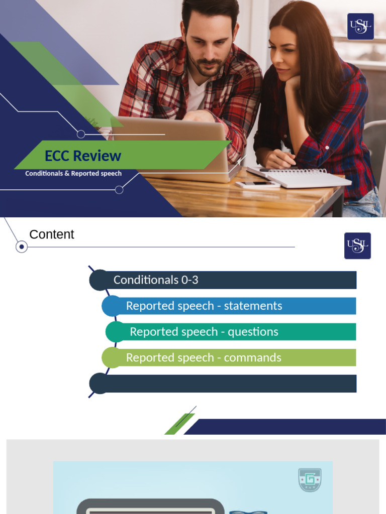 ECC Review - Conditionals & R. Speech | PDF