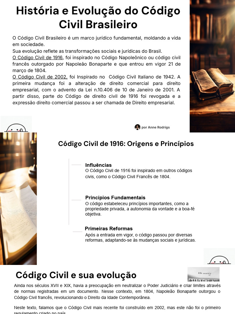 Historia e Evolucao Do Codigo Civil Brasileiro | PDF