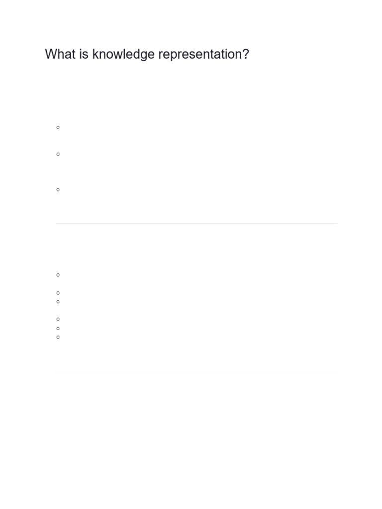 What Is Knowledge Representation | PDF