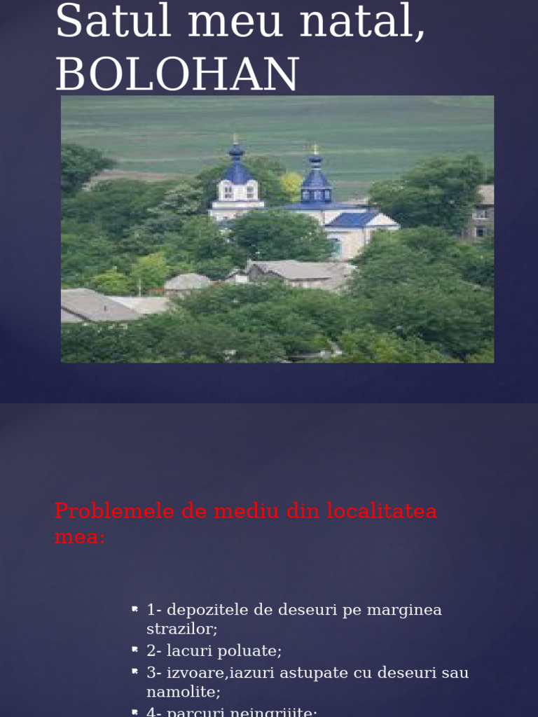 Satul Meu Natal Bolohan | PDF