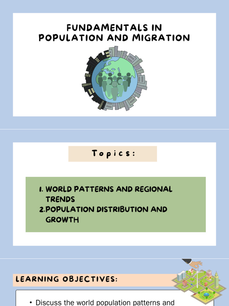 Fundamentals in Population and Migration | PDF