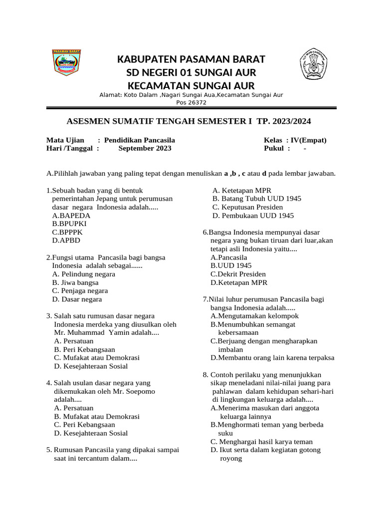 Seni Rupa Kls 4 2024 | PDF