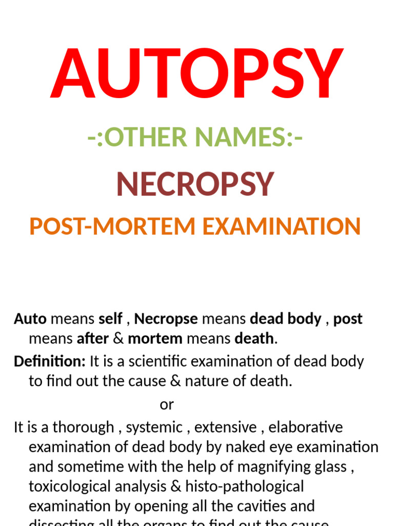 AUTOPSY | PDF