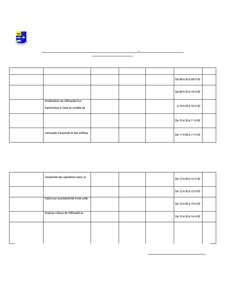 Programme - Des Défenses TFC - & - TFE - Département - Des - Mines ...