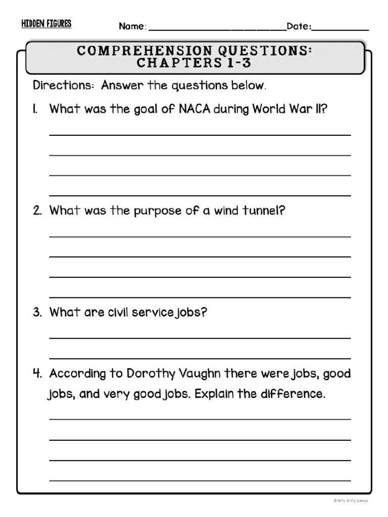 Comprehension Questions Chapters 1-3 | PDF