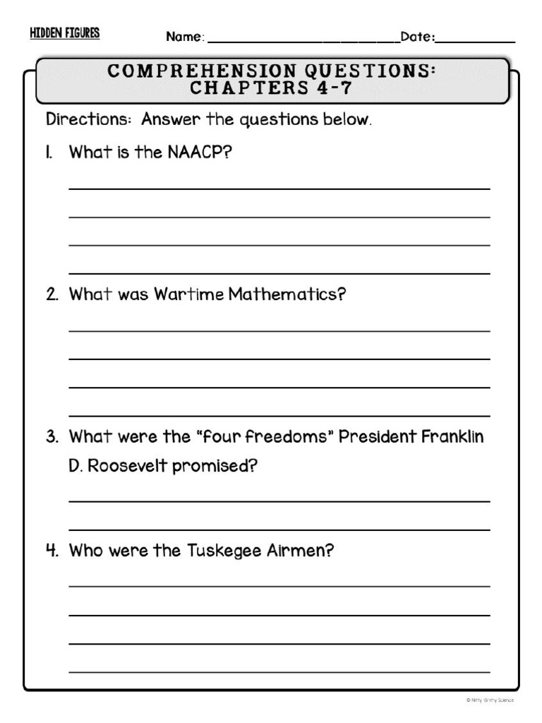 Comprehension Questions Chapters 4-7 | PDF