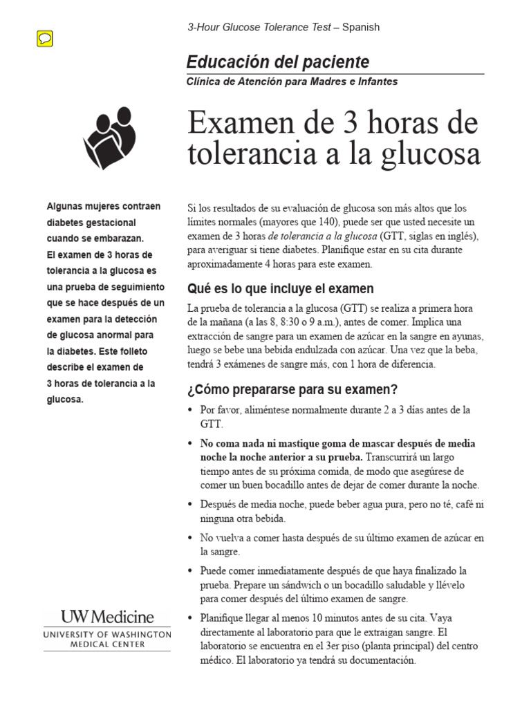 3 Hour Glucose Tolerance Test SP | PDF | Disorders Of Endocrine ...