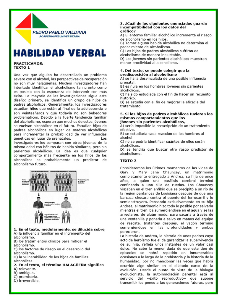 Práctica Raz. Verbal 2 | PDF