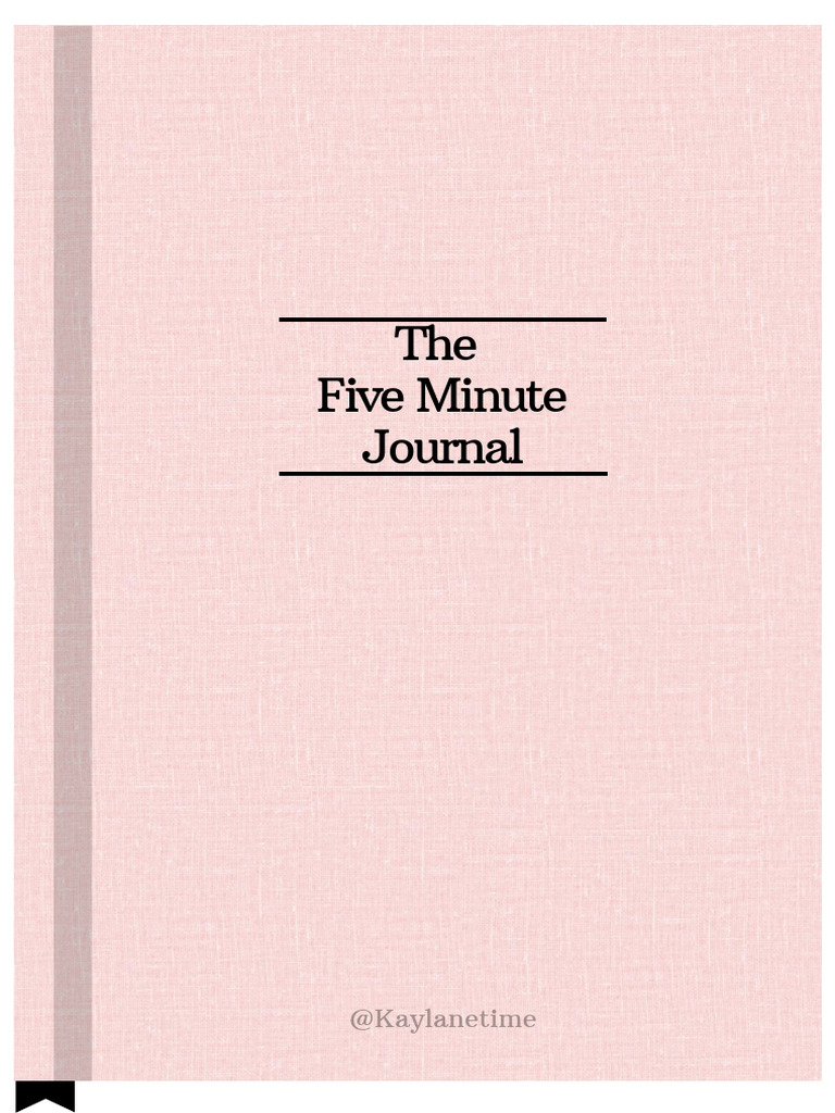 The Five Minute Jounal | PDF