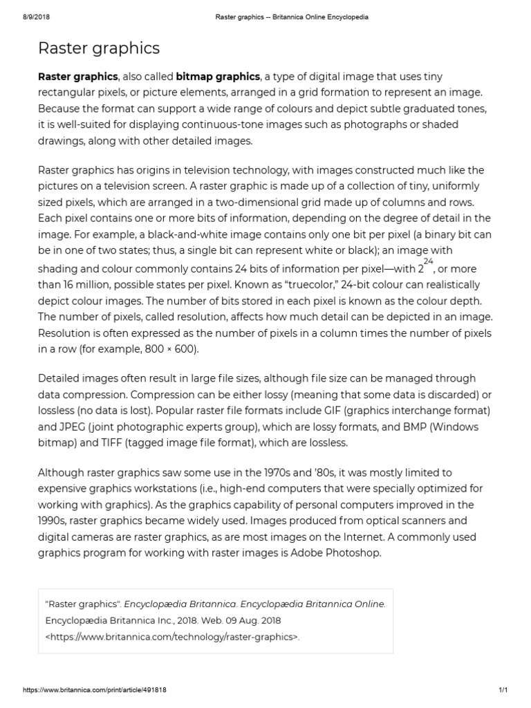 Raster Graphics Pdf