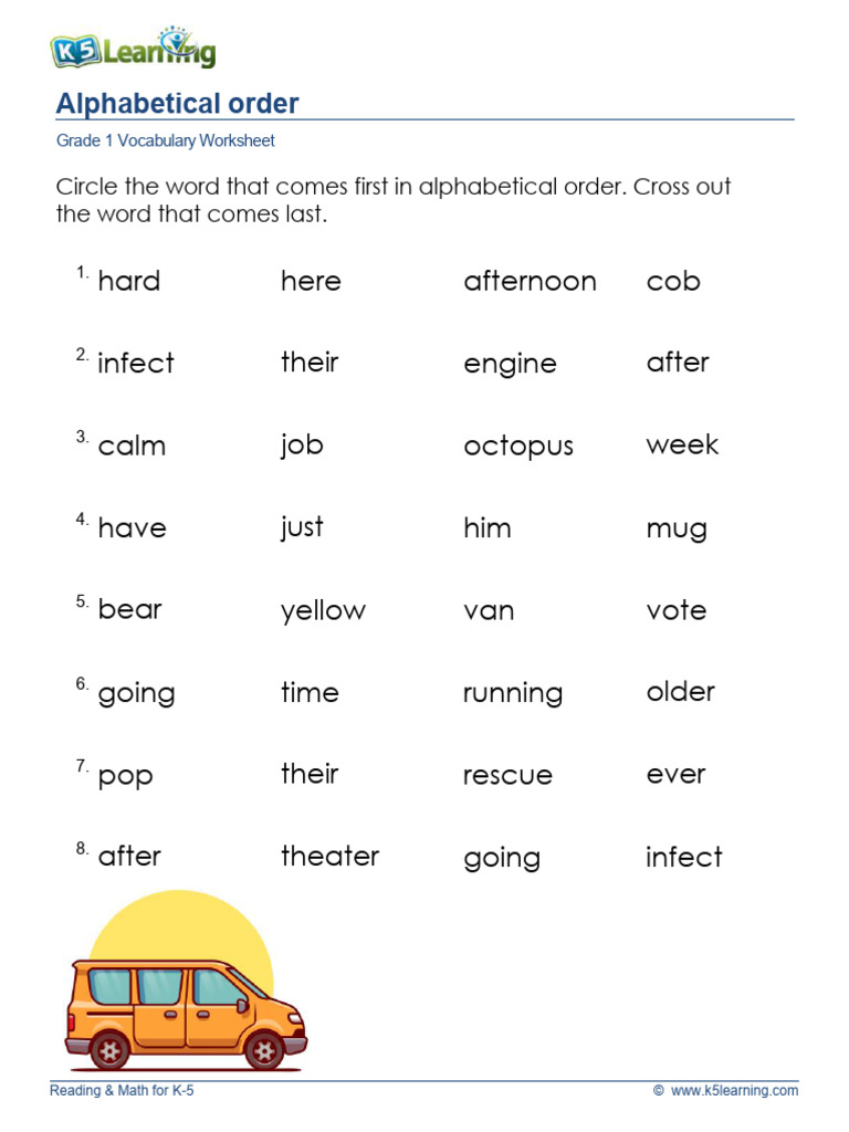Alphabetical Order 3 | PDF