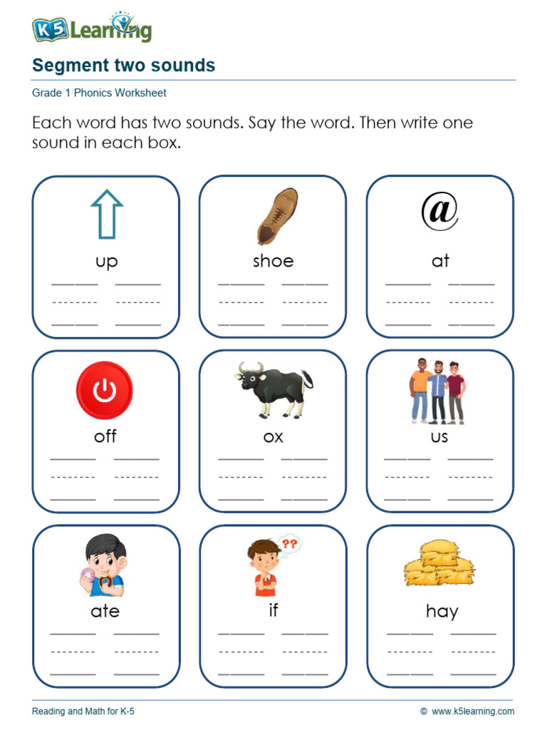 Phoneme Segmentation Two Sounds 3 | PDF
