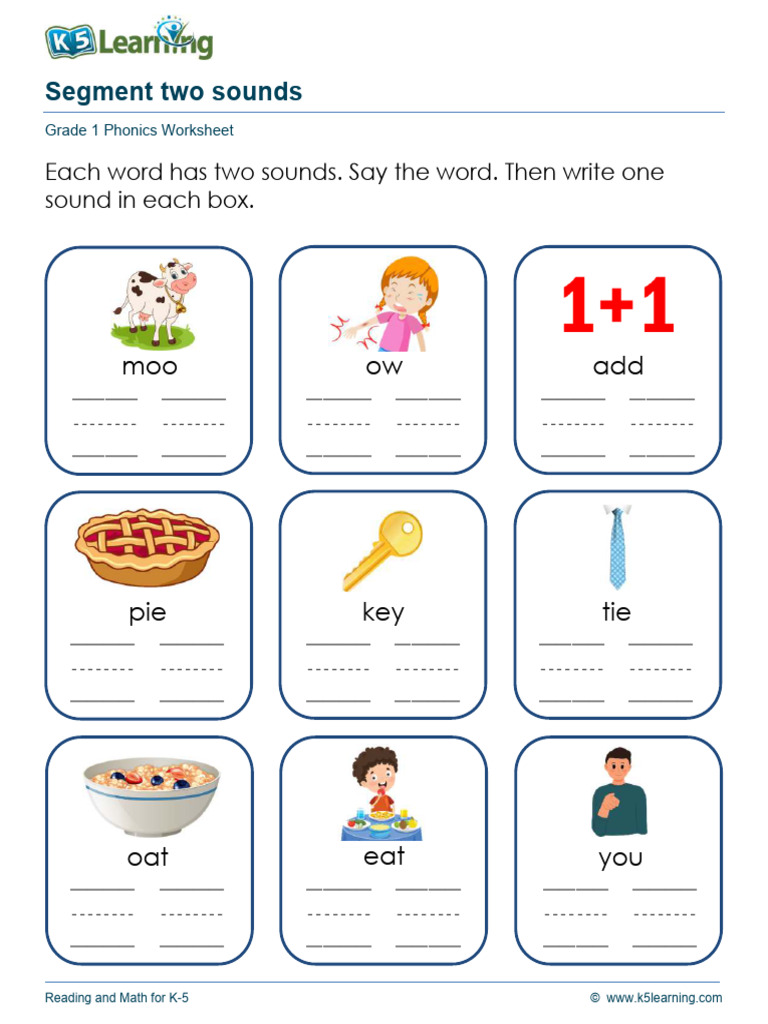 Phoneme Segmentation Two Sounds 2 | PDF