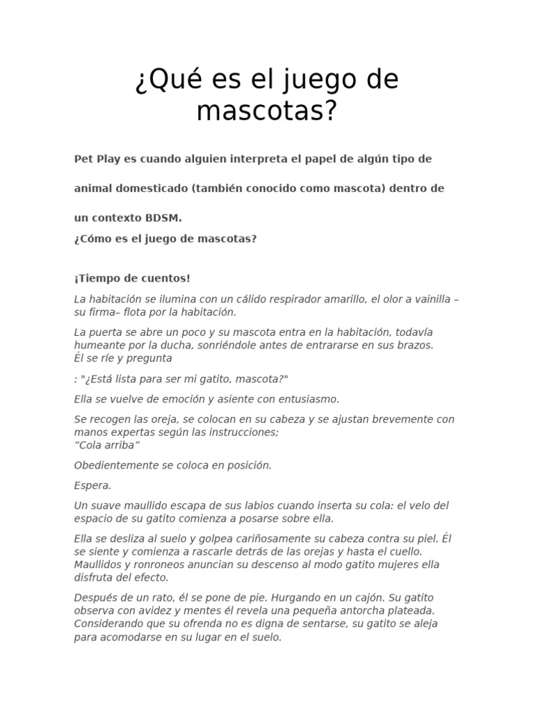 Qué Es El Juego de Mascotas | PDF Qué Es El Juego de Mascotas | PDF