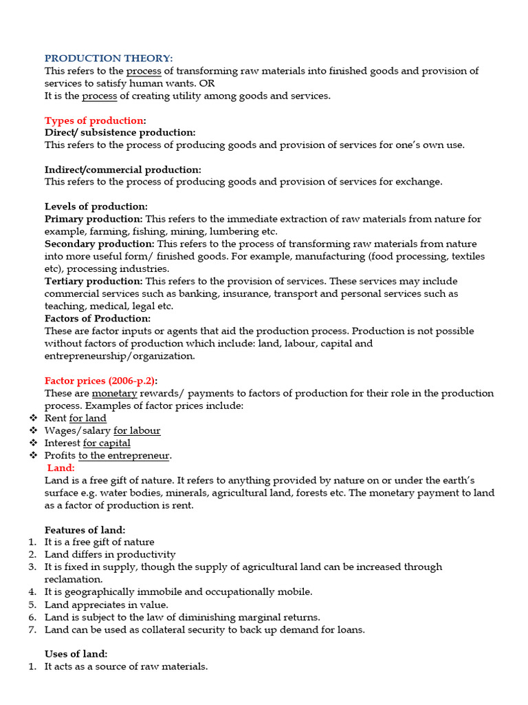 2024 Production Theory | PDF