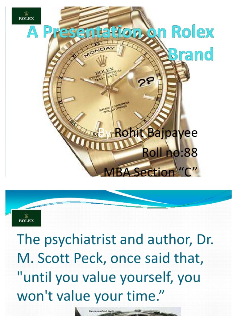 Presentation On ROLEX | PDF | Lifestyle