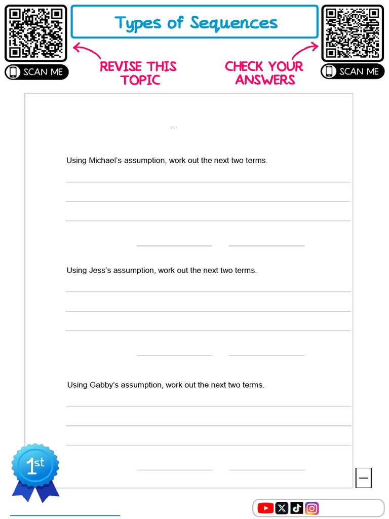 Types of Sequences AQA | PDF