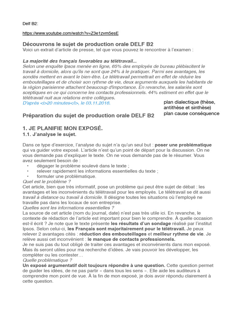 Production Orale | PDF