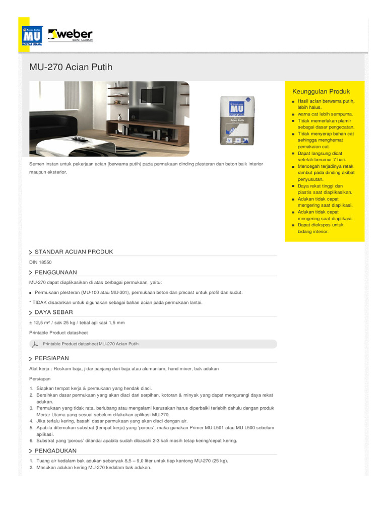 MU-270 White Finish Coat | PDF