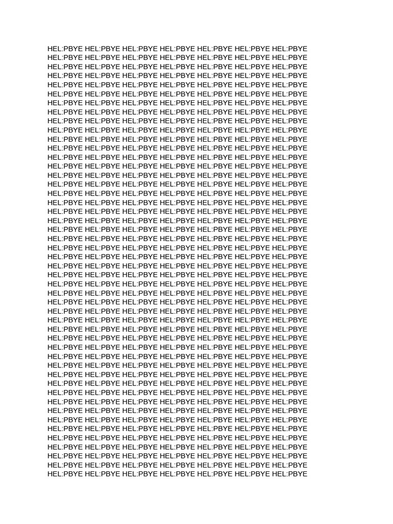 Hel Pbye | PDF