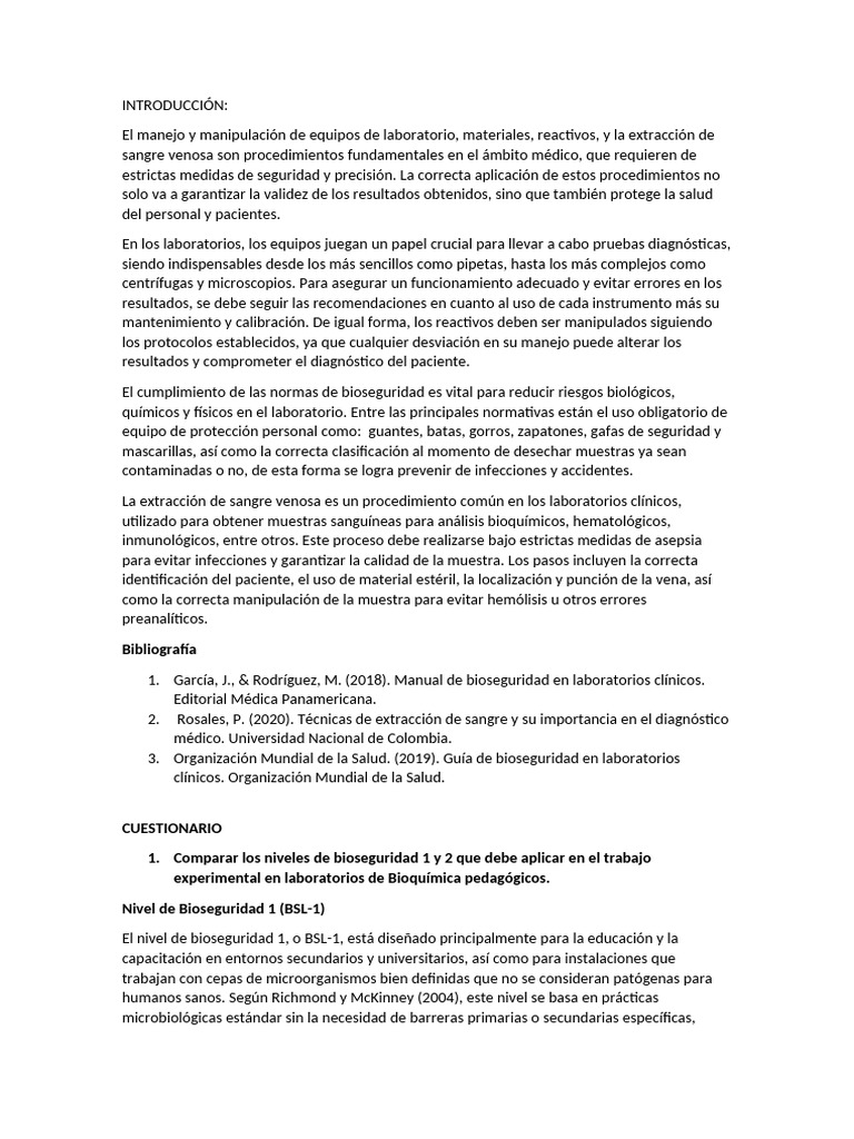 Intro y Cuestionario Bioqui Ii | PDF