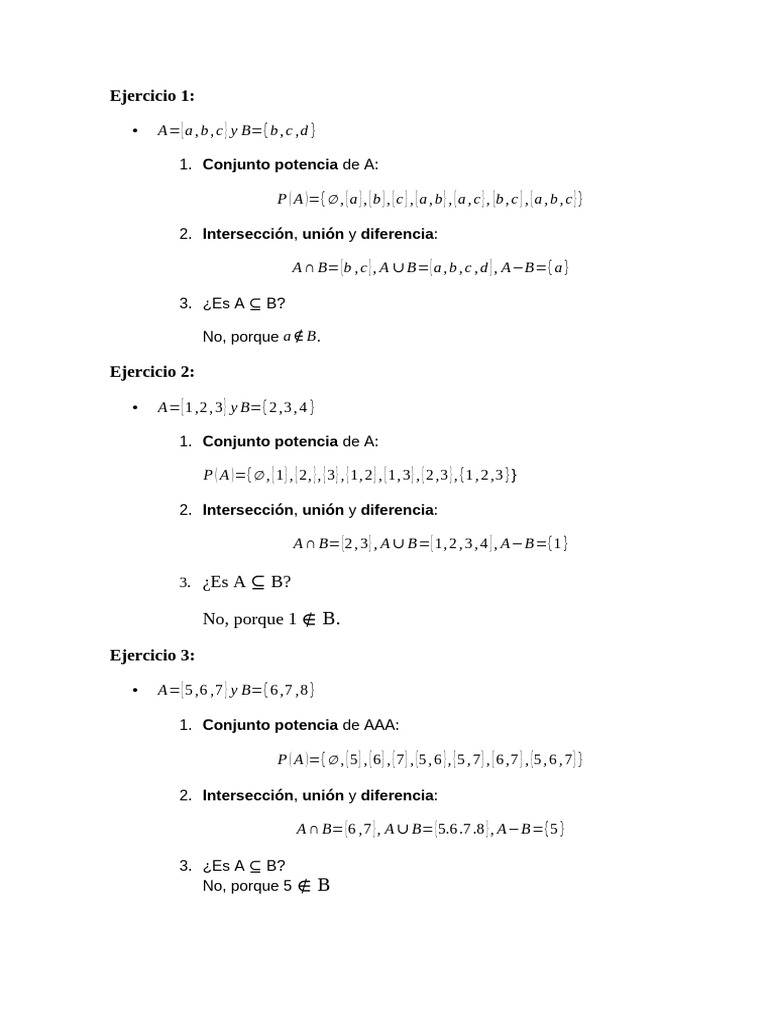 Ejercicios de Mate | PDF