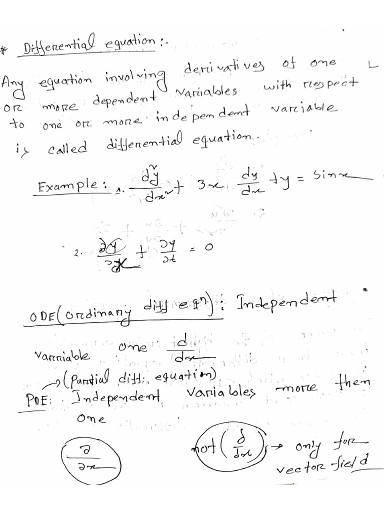 Math ODE PDE | PDF